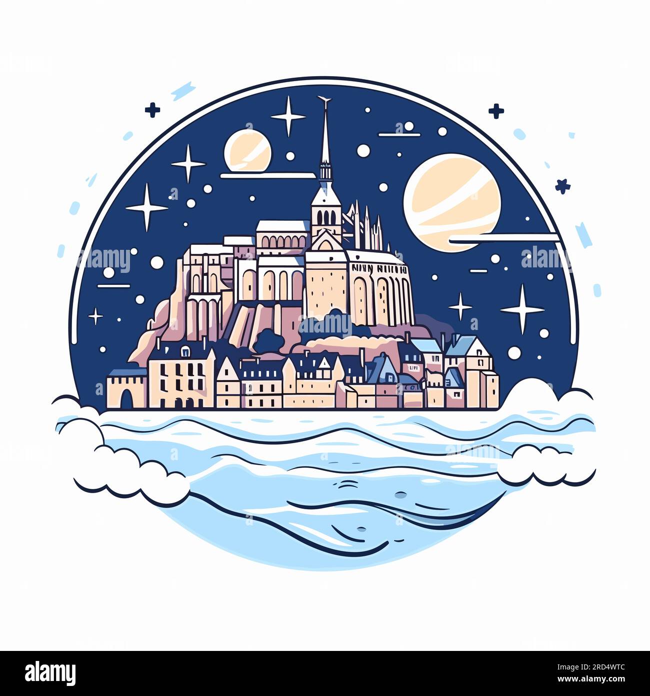 The mont saint michel Stock Vector Images - Alamy