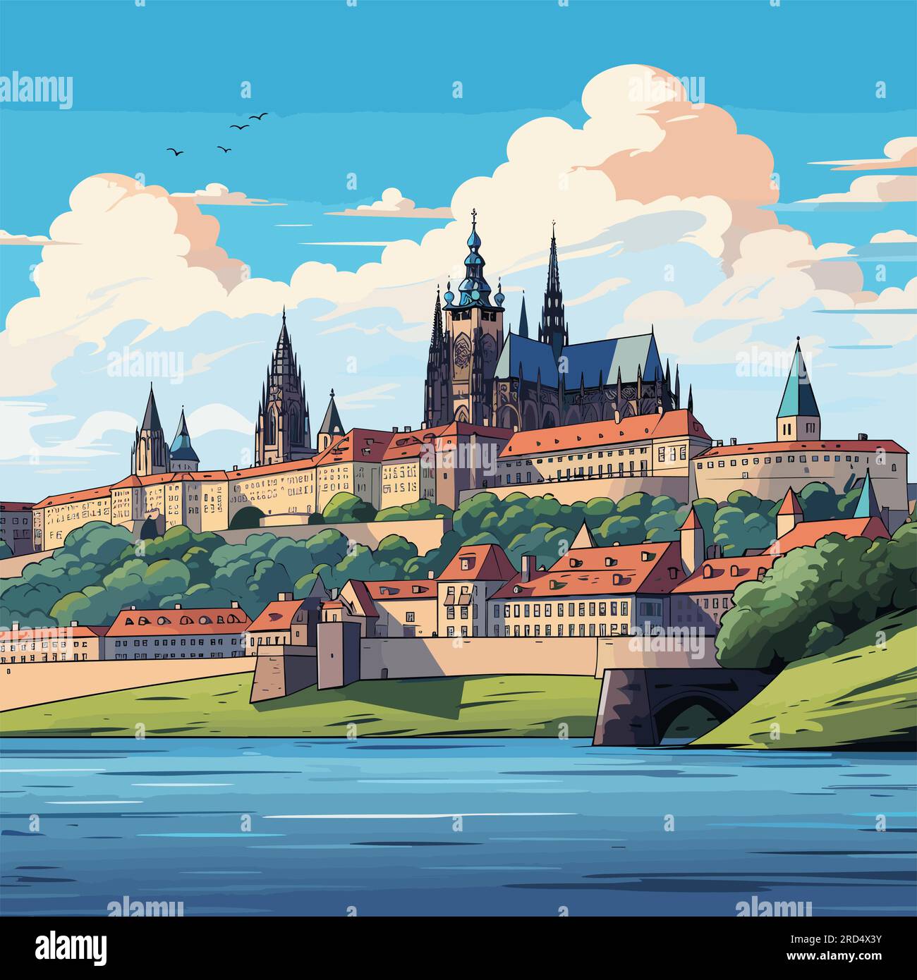 Prague castle tour Stock Vector Images - Alamy