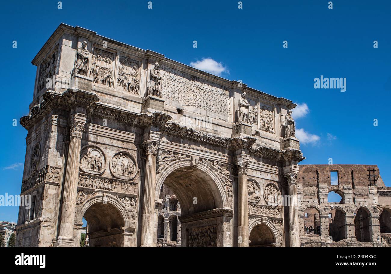 The Arch of Constantine a great monument of the Roman Empire. standing ...