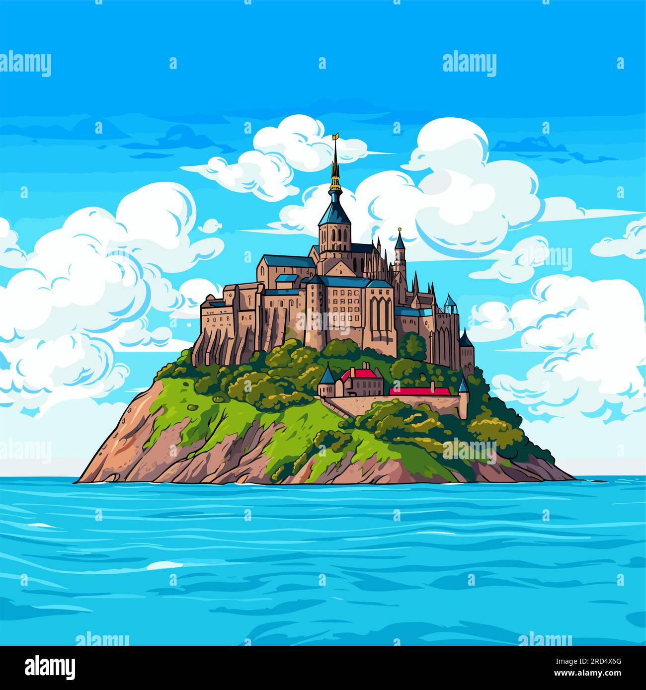 The mont saint michel Stock Vector Images - Alamy