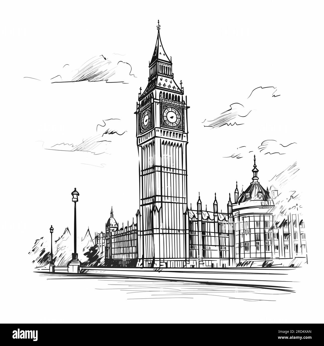 London Clock Drawing