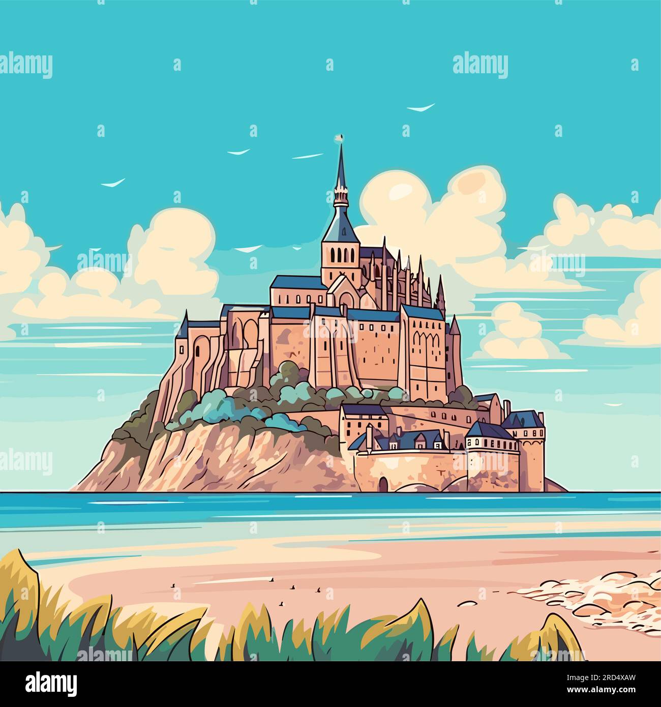 St france normandy Stock Vector Images - Alamy