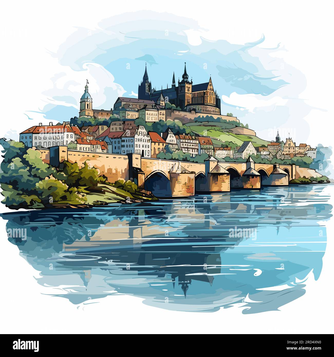 Prague castle tour Stock Vector Images - Alamy