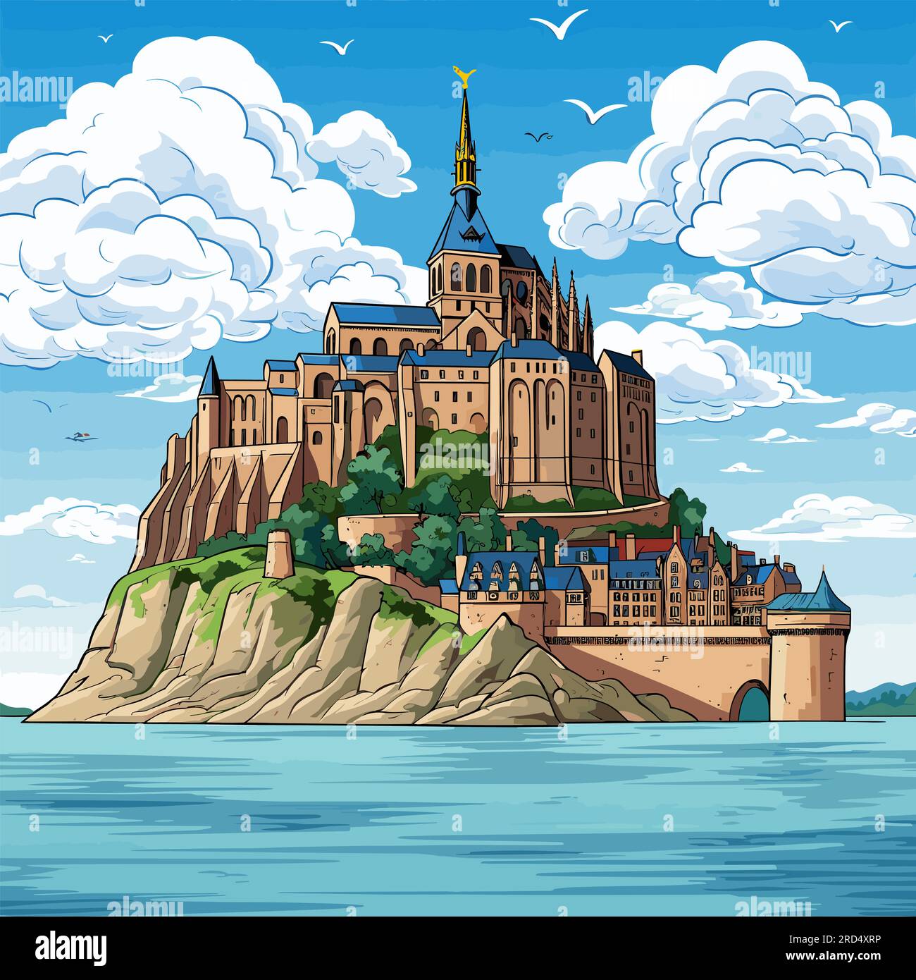 St france normandy Stock Vector Images - Alamy
