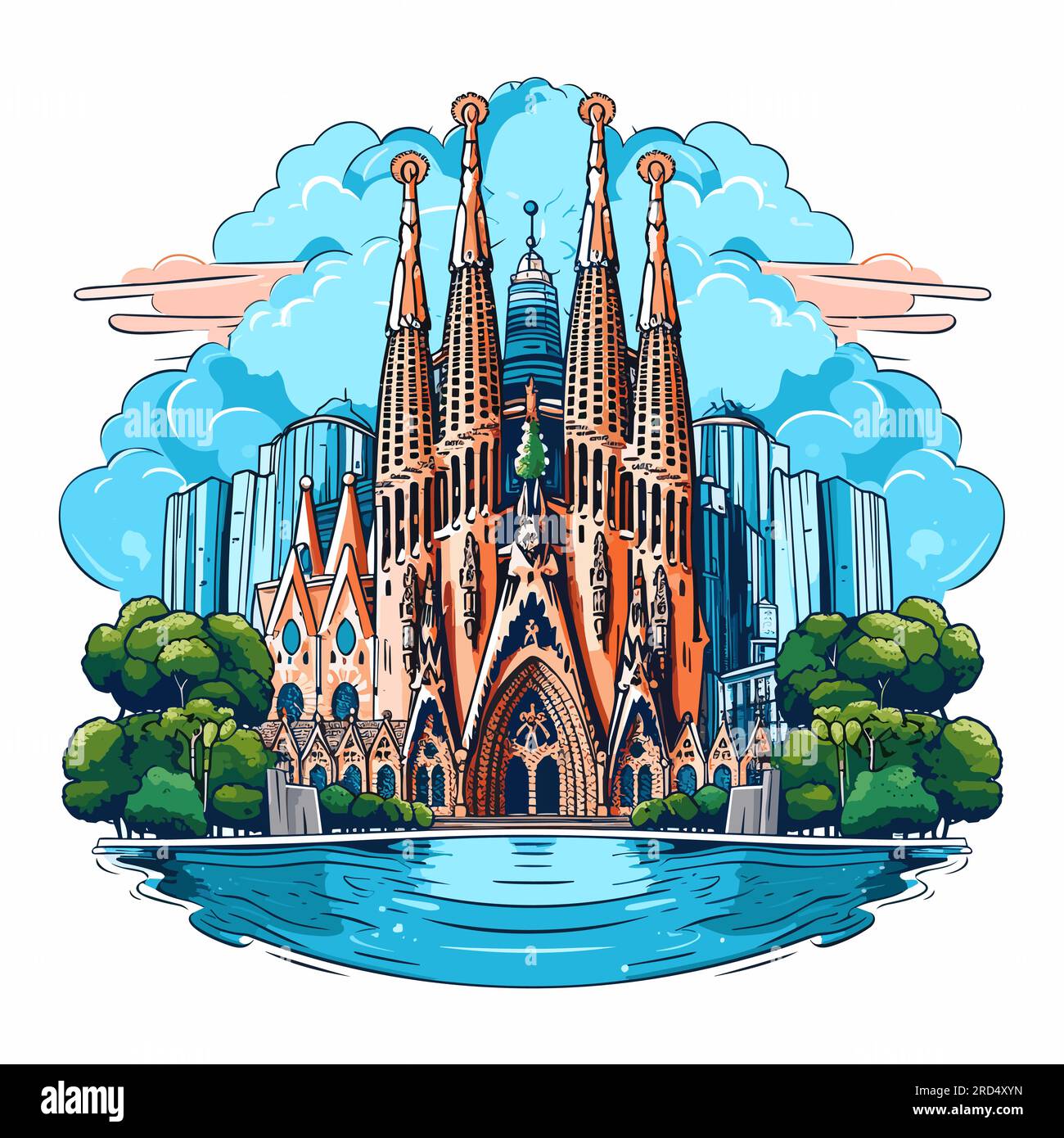 Gaudi style Stock Vector Images - Alamy