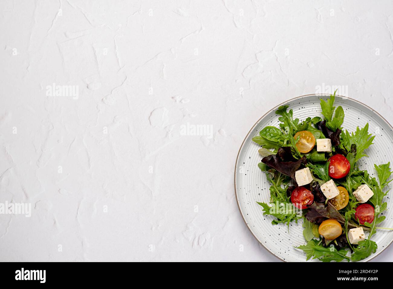 Blank food photography of feta salad; vegetable; tomato; onion; lettuce ...