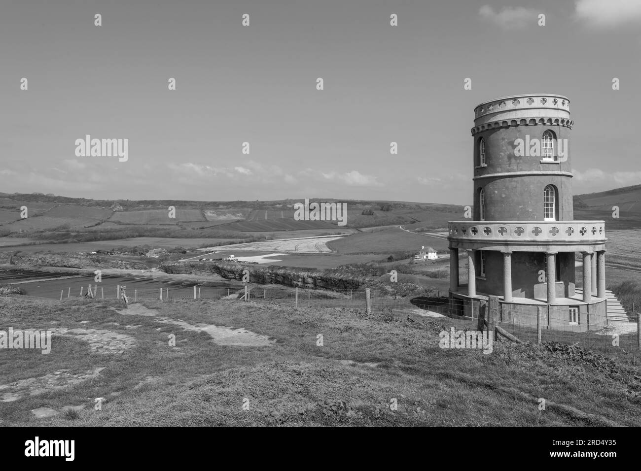 Clavell Tower overlooking Kimmeridge Bay in Dorset Stock Photo - Alamy