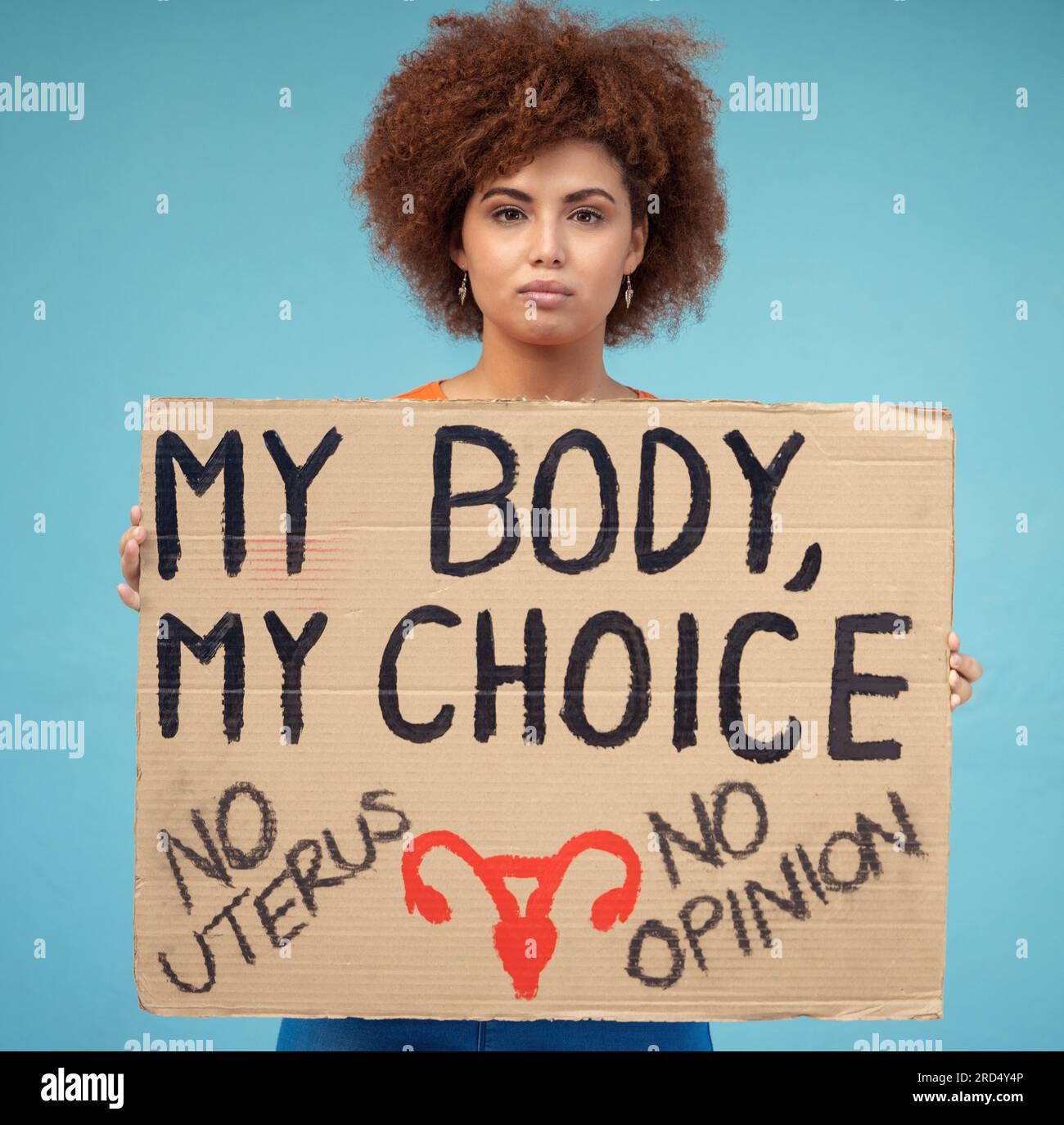 Black girl with feminist sign hi-res stock photography and images - Alamy