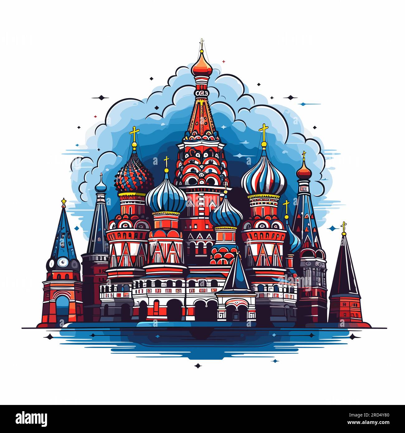 Saint basils cathedral drawing clipart hi-res stock photography and ...