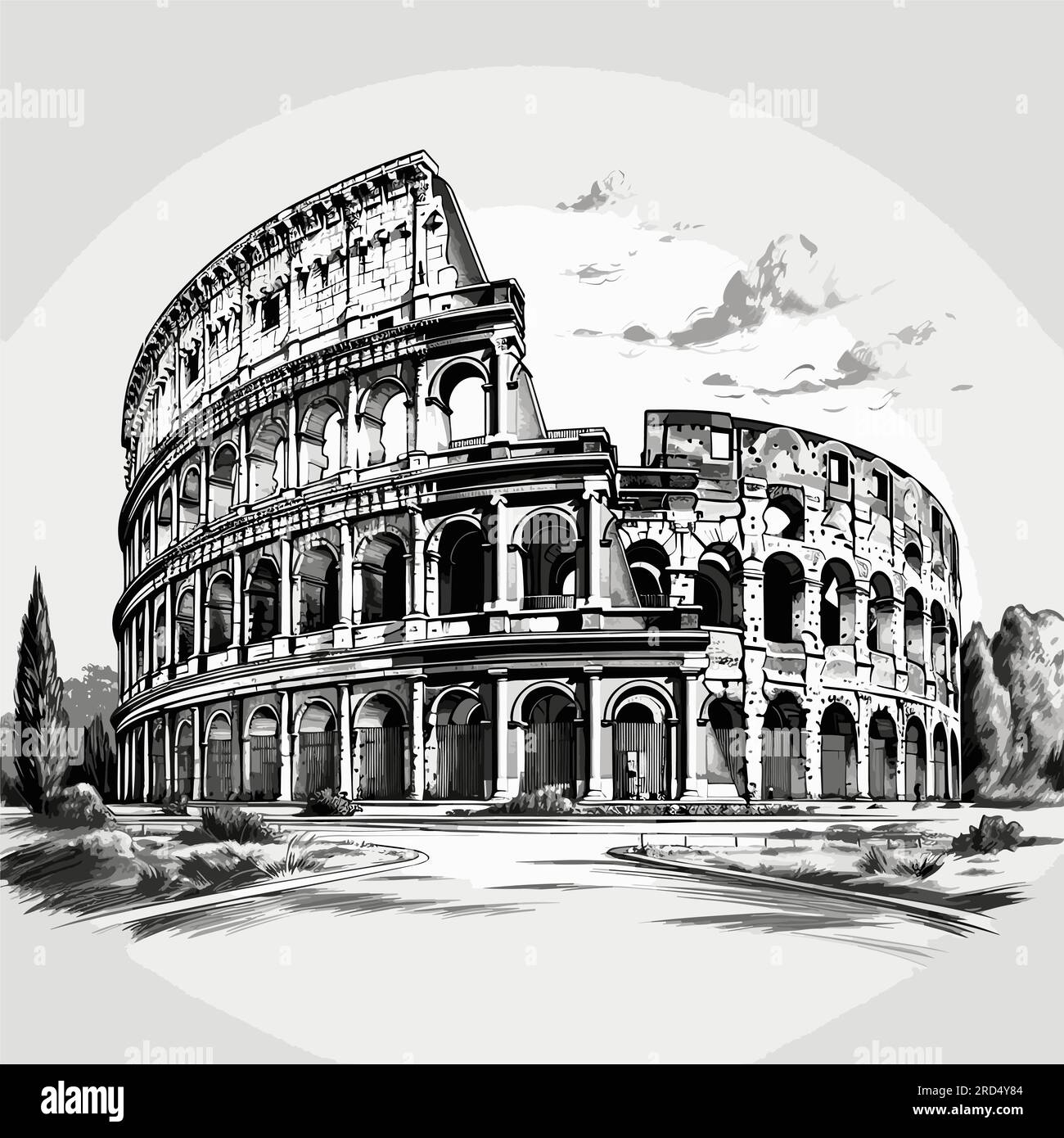 The colosseum clipart Stock Vector Images - Alamy