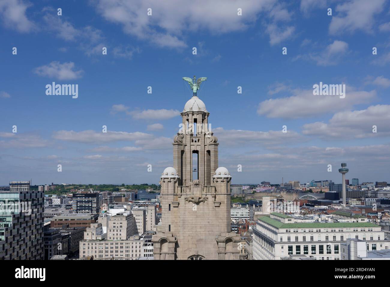 Tower, Royal Liver Building, Liverpool, England, United Kingdom Stock ...
