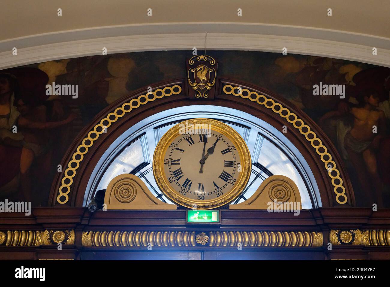 Interior, Clock, City Hall, Liverpool, England, Great Britain Stock ...