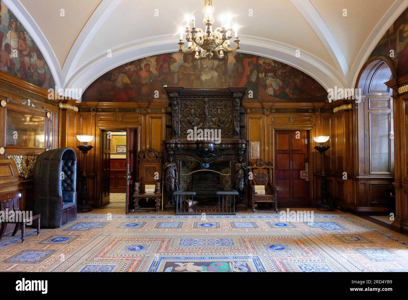 Interior View, Entrance Hall, City Hall, Liverpool, England, Great ...