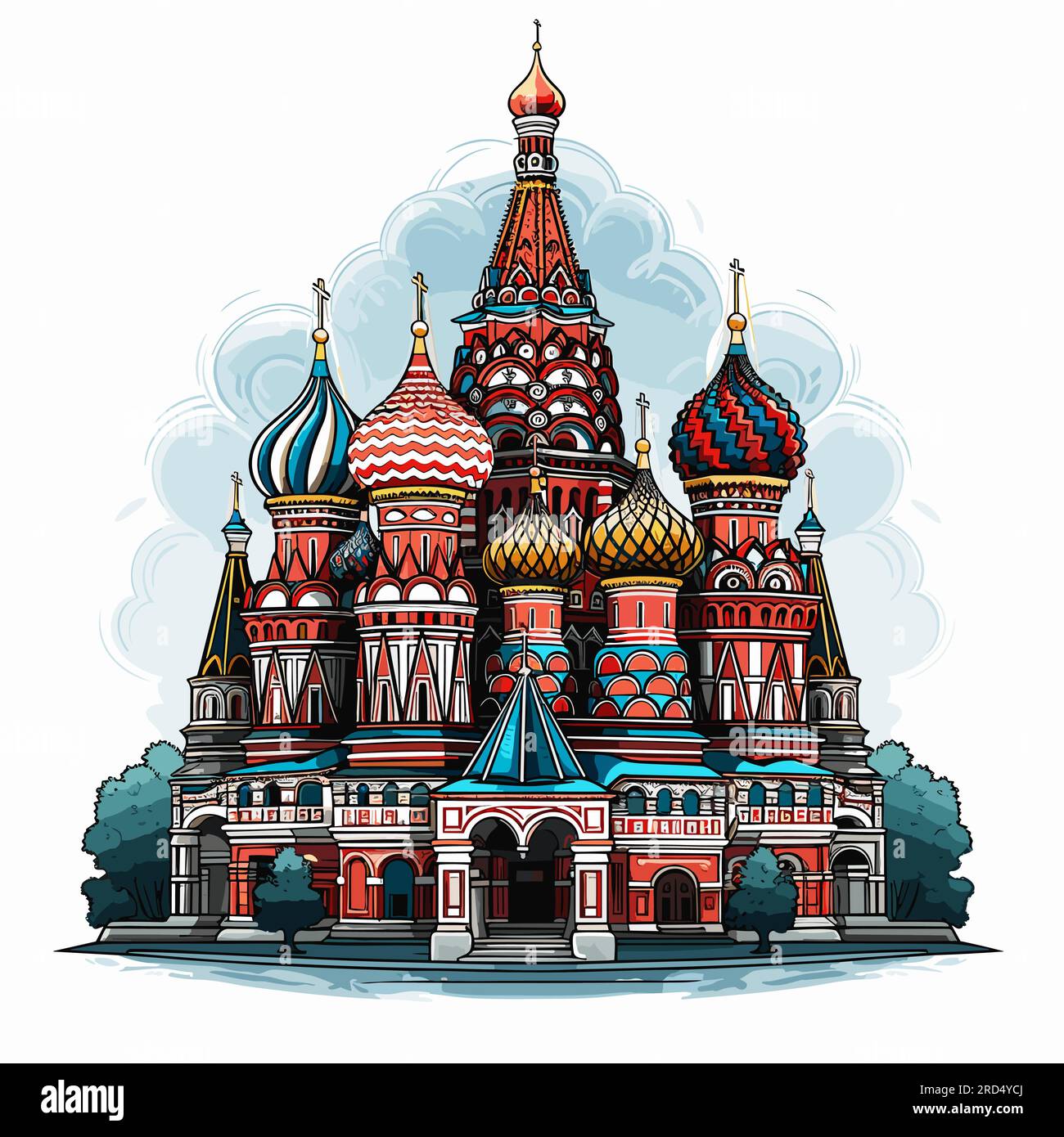 Saint basils cathedral drawing clipart hi-res stock photography and ...