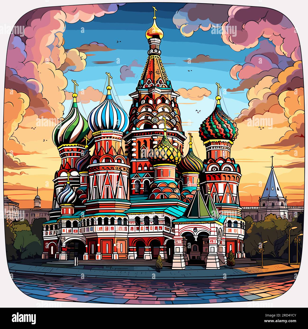 Saint basils cathedral drawing clipart hi-res stock photography and ...