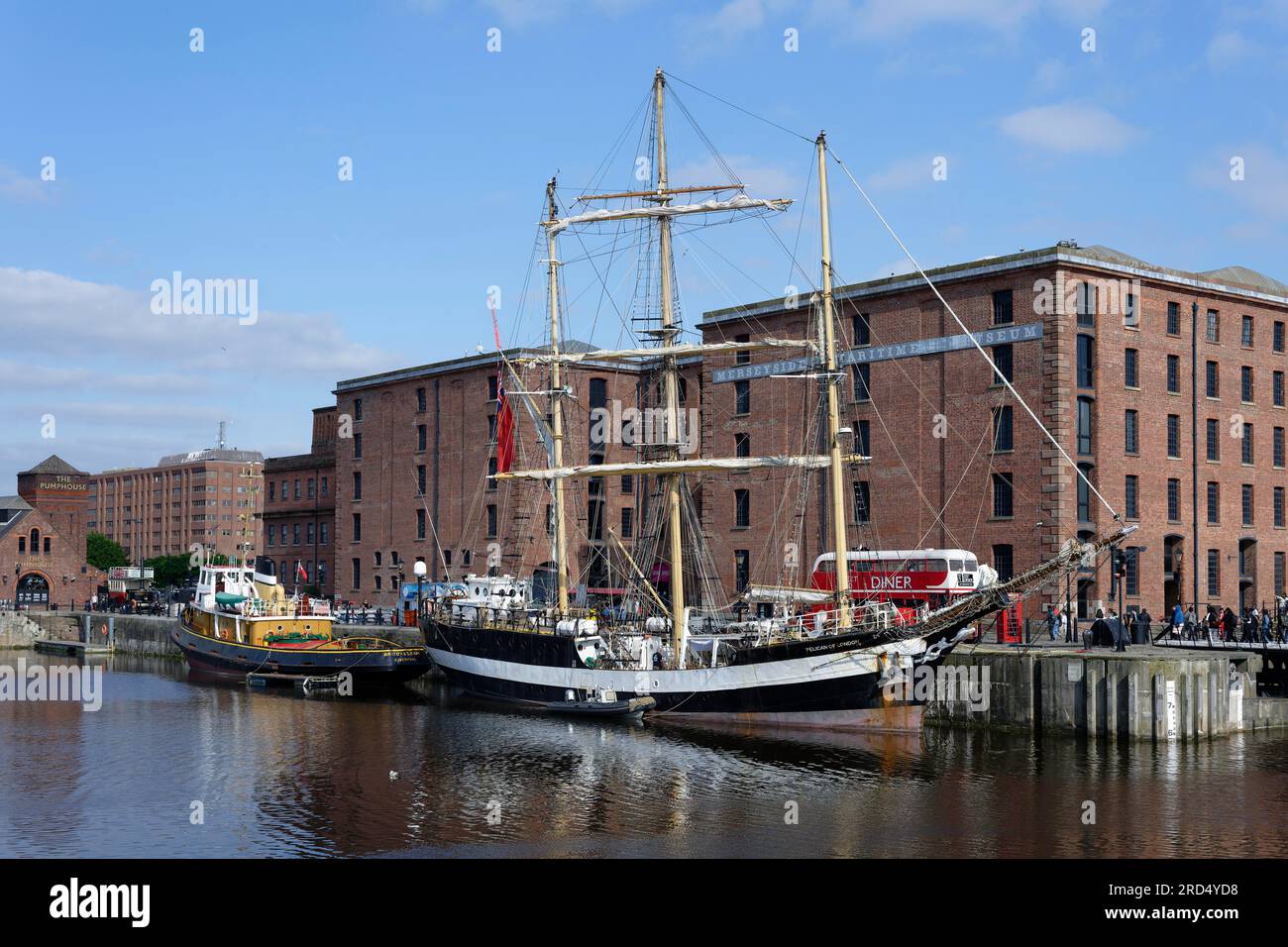 Sailing ship, Canning Half Tide Dock, Liverpool, England, Great Britain ...