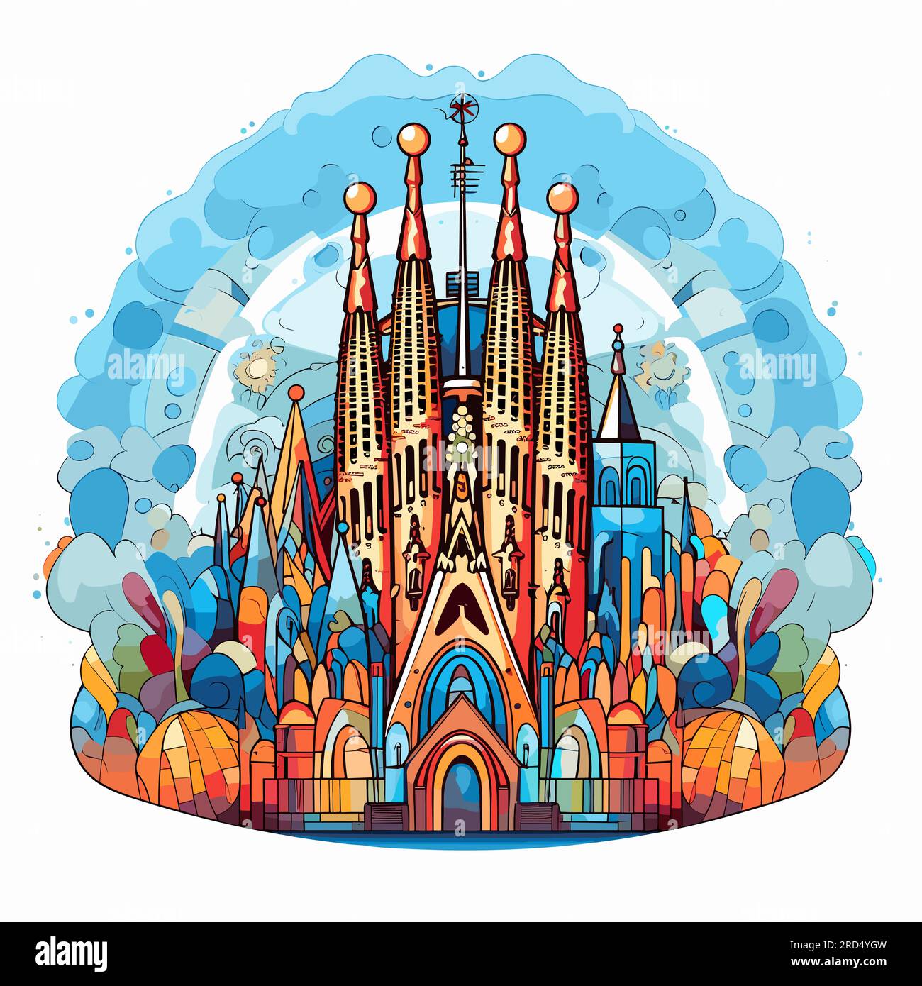 Gaudi style Stock Vector Images - Alamy