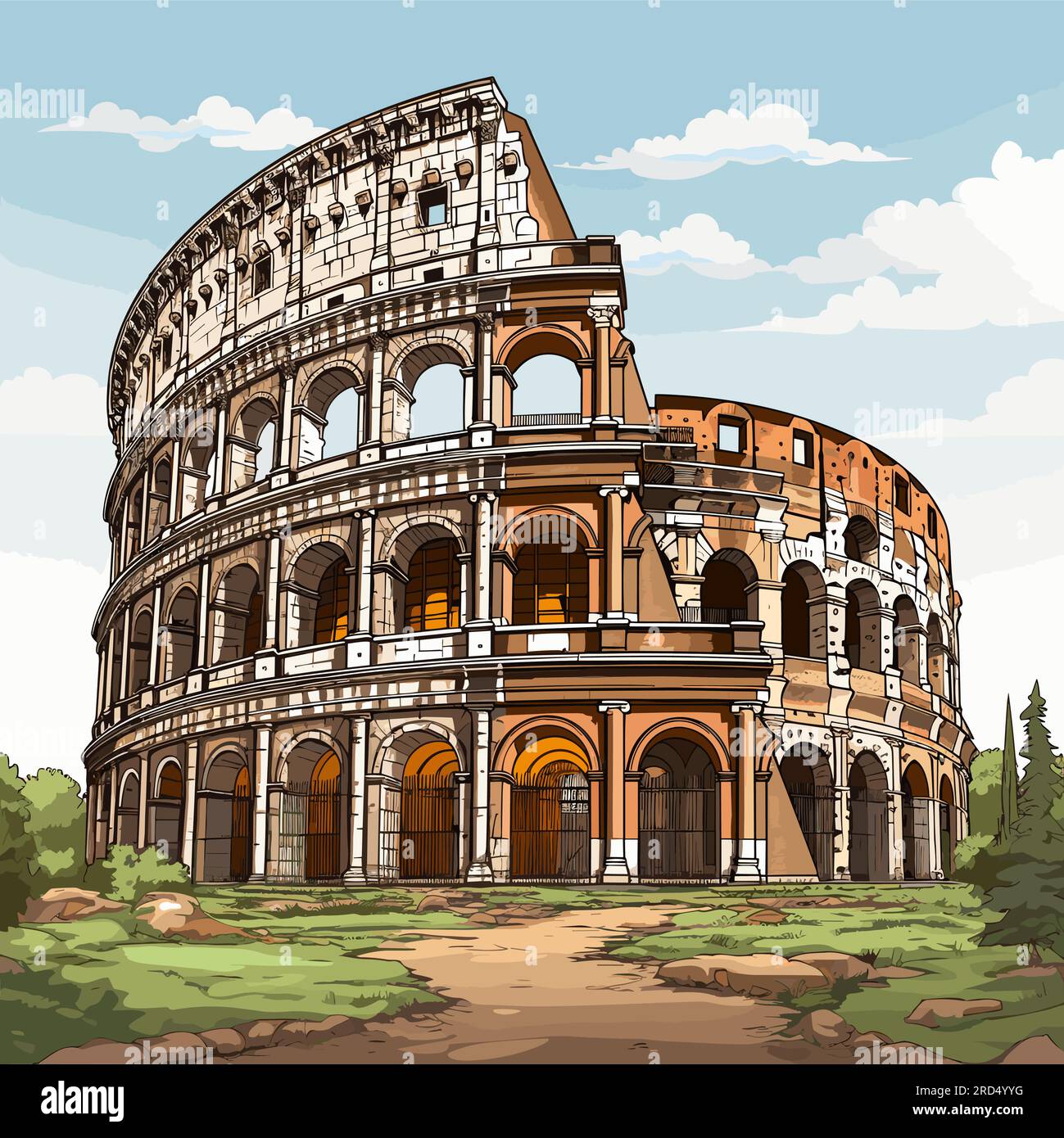 Rome colloseum Stock Vector Images - Alamy