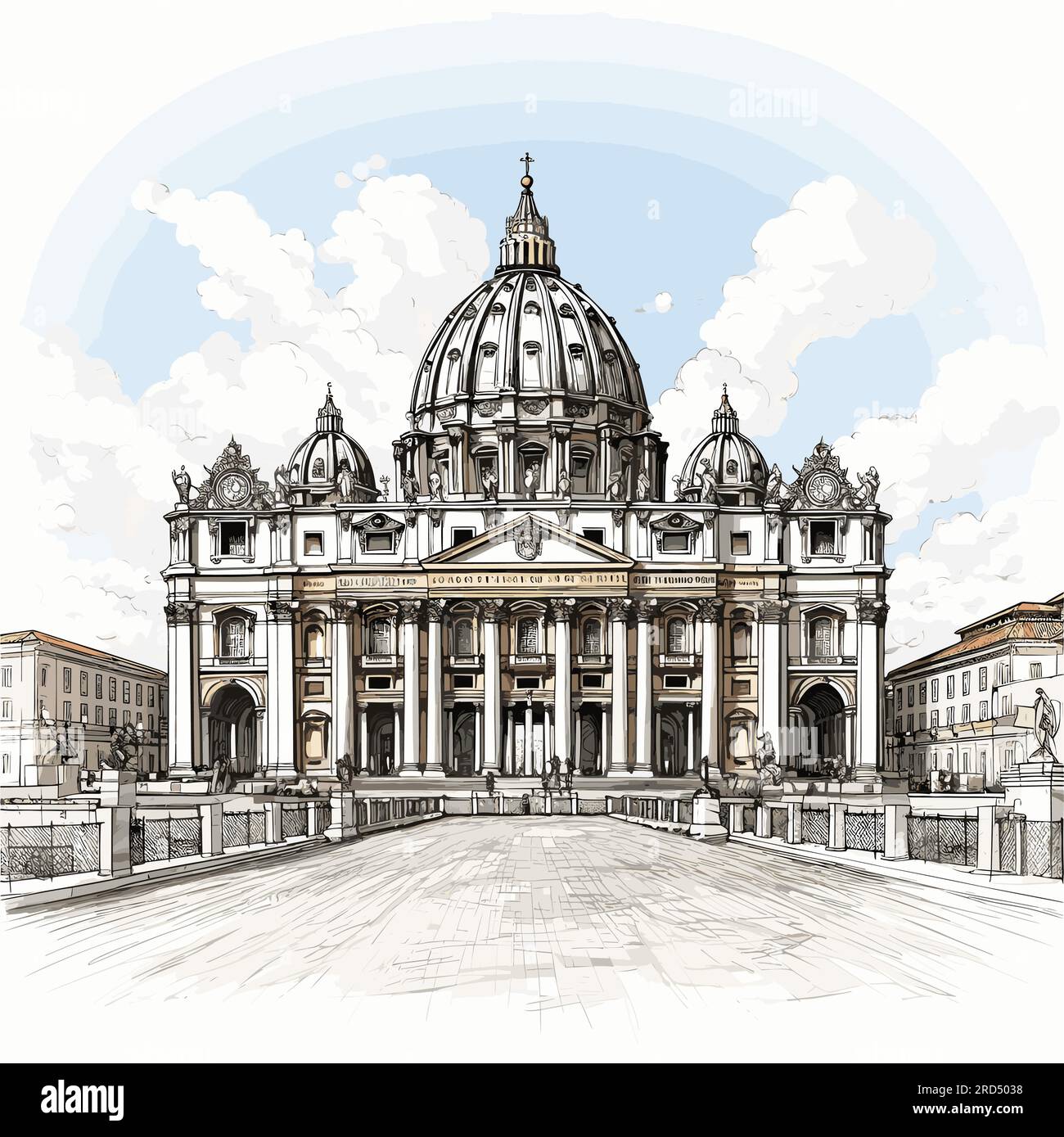 Old Saint Peters Restored Cutaway View