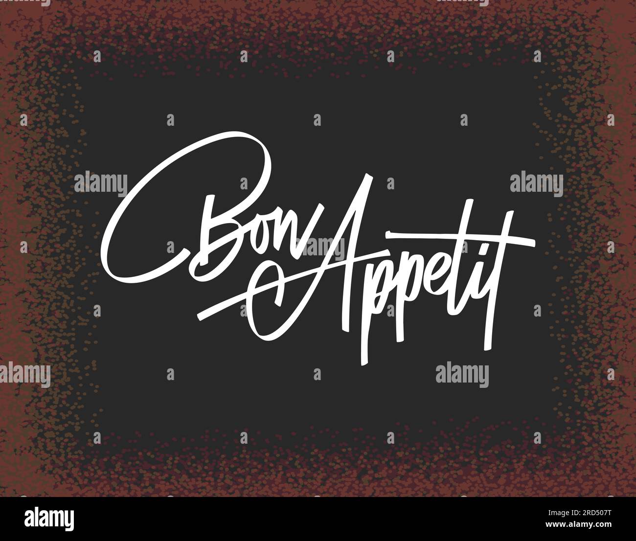 Bon appetit hand drawn qoute. Lettering typography poster. Calligraphy ...