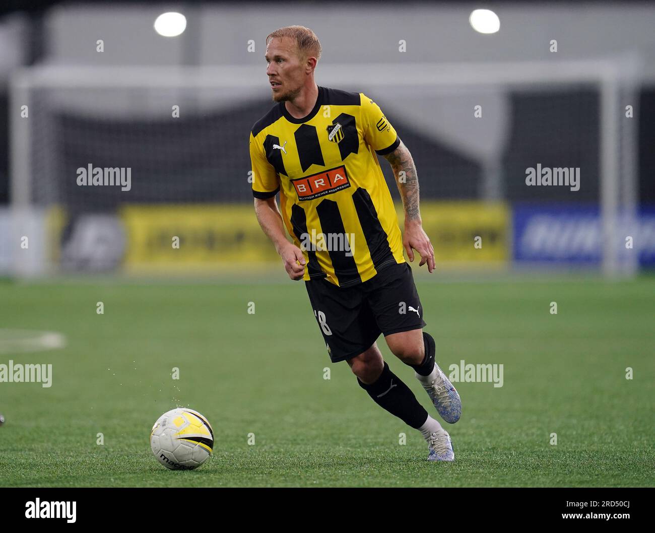 Hacken's Mikkel Rygaard Jensen during the UEFA Champions League first ...