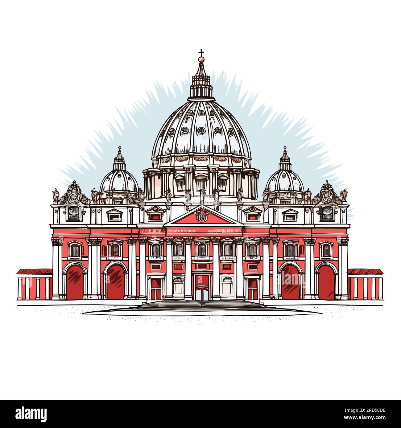 Vatican st peters cathedral rome Stock Vector Images - Alamy