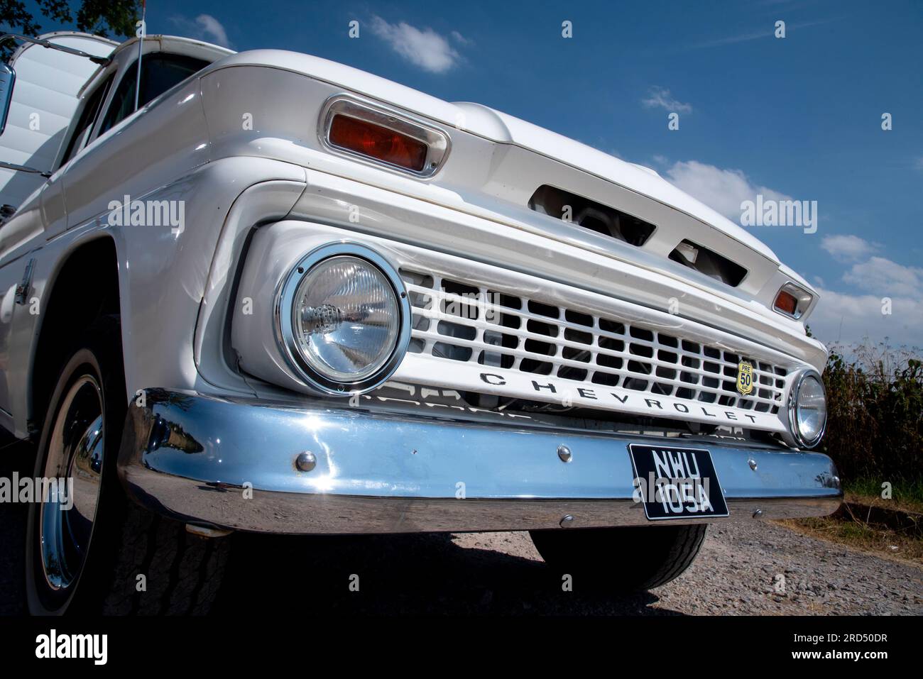 1965 'Alaskan' pop up camper fitted to a 1958 Chevy truck Stock Photo ...