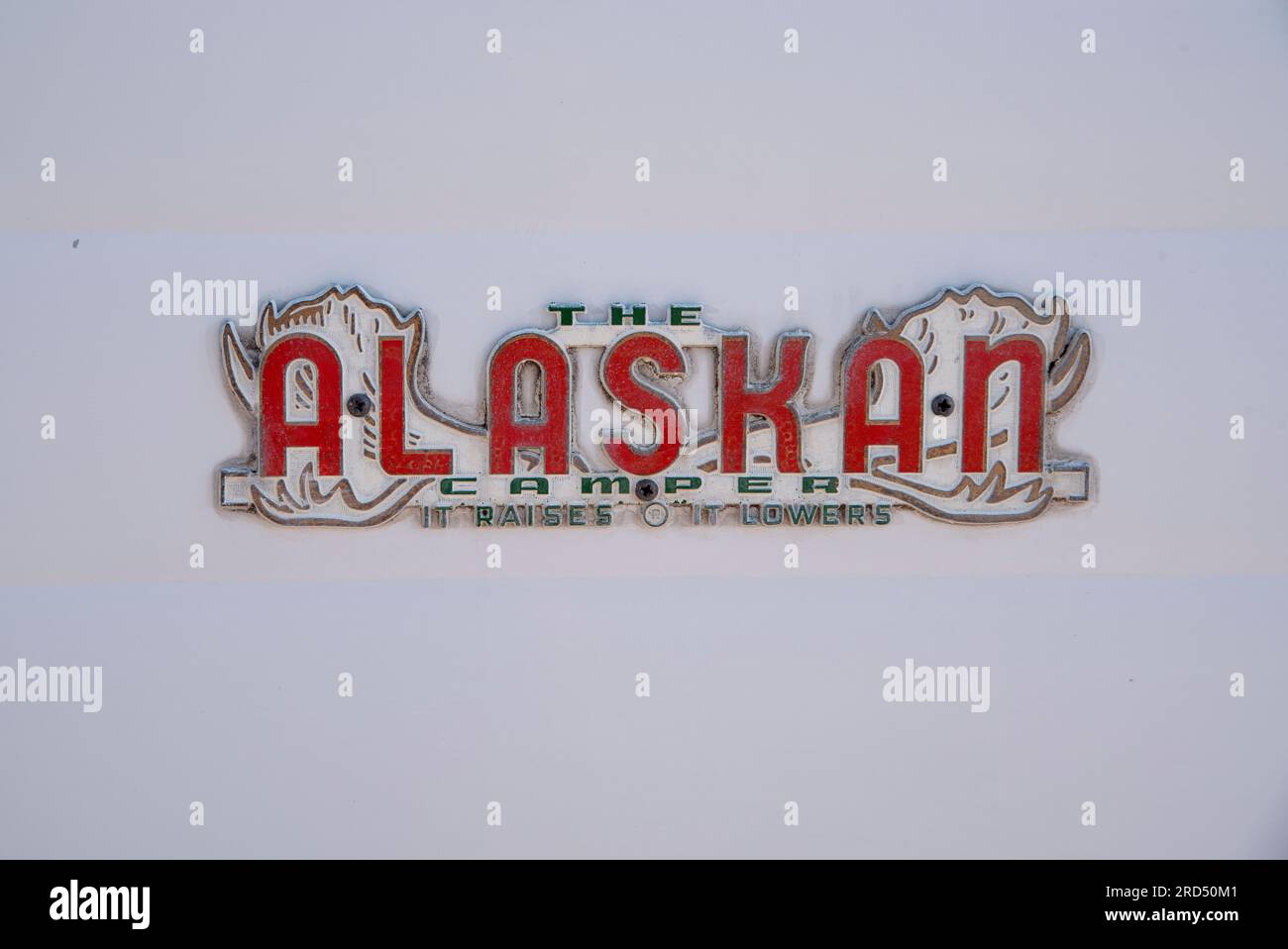 1965 'Alaskan' pop up camper fitted to a 1958 Chevy truck Stock Photo ...