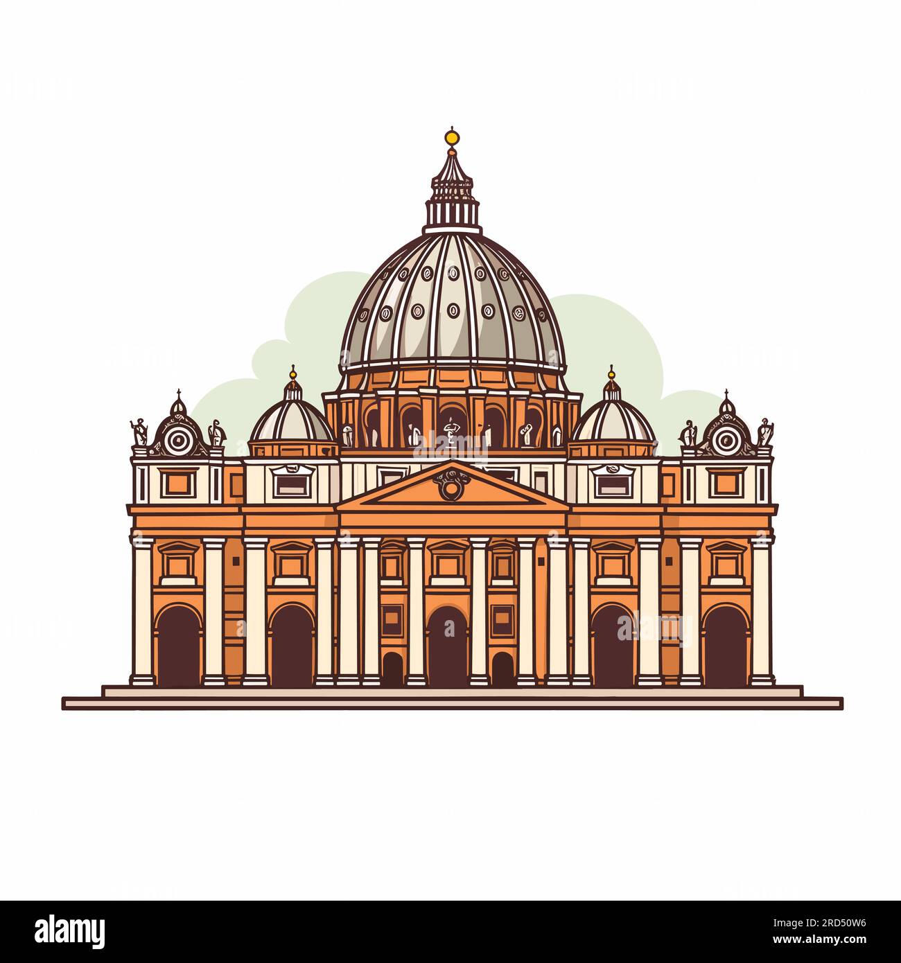 Vatican st peters cathedral rome Stock Vector Images - Alamy