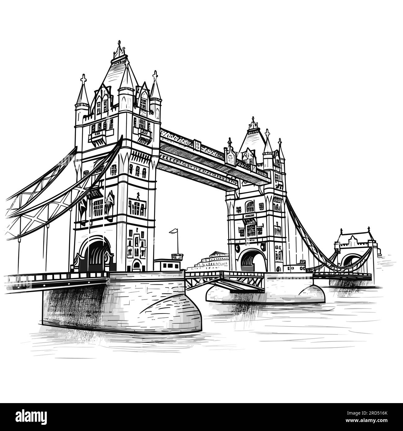 London bridge illustration poster Cut Out Stock Images & Pictures - Alamy