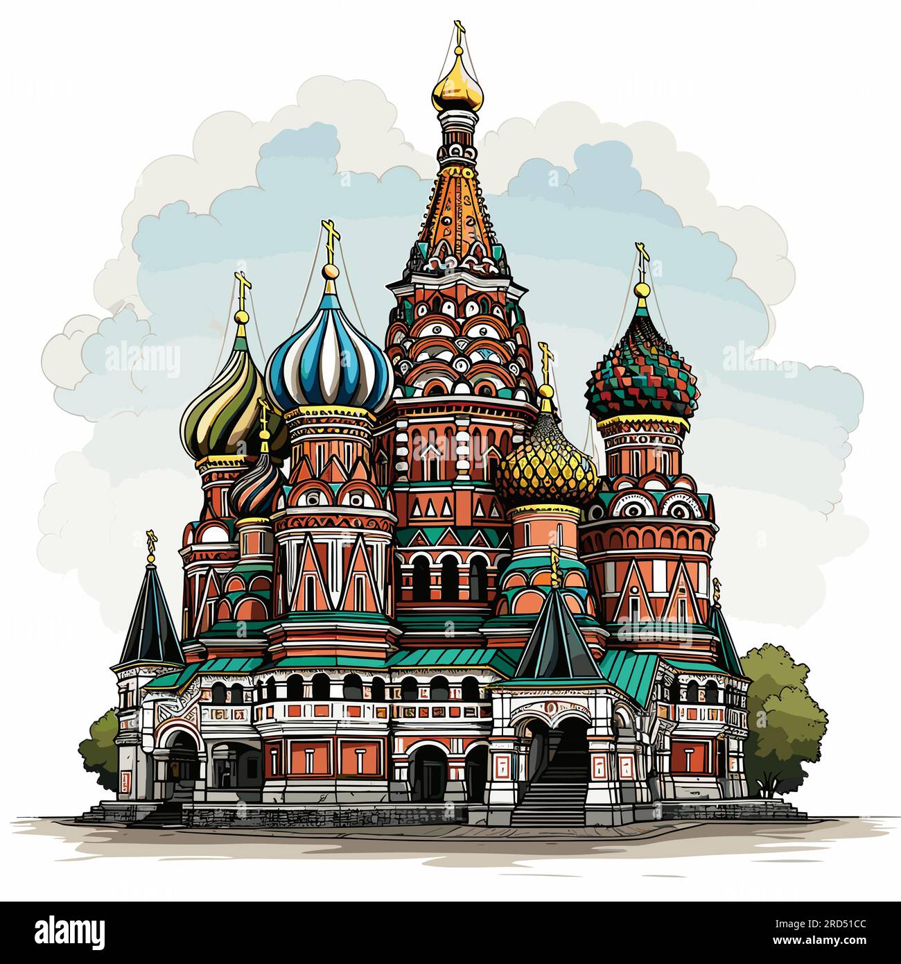 Graphic st basils cathedral Stock Vector Images - Alamy