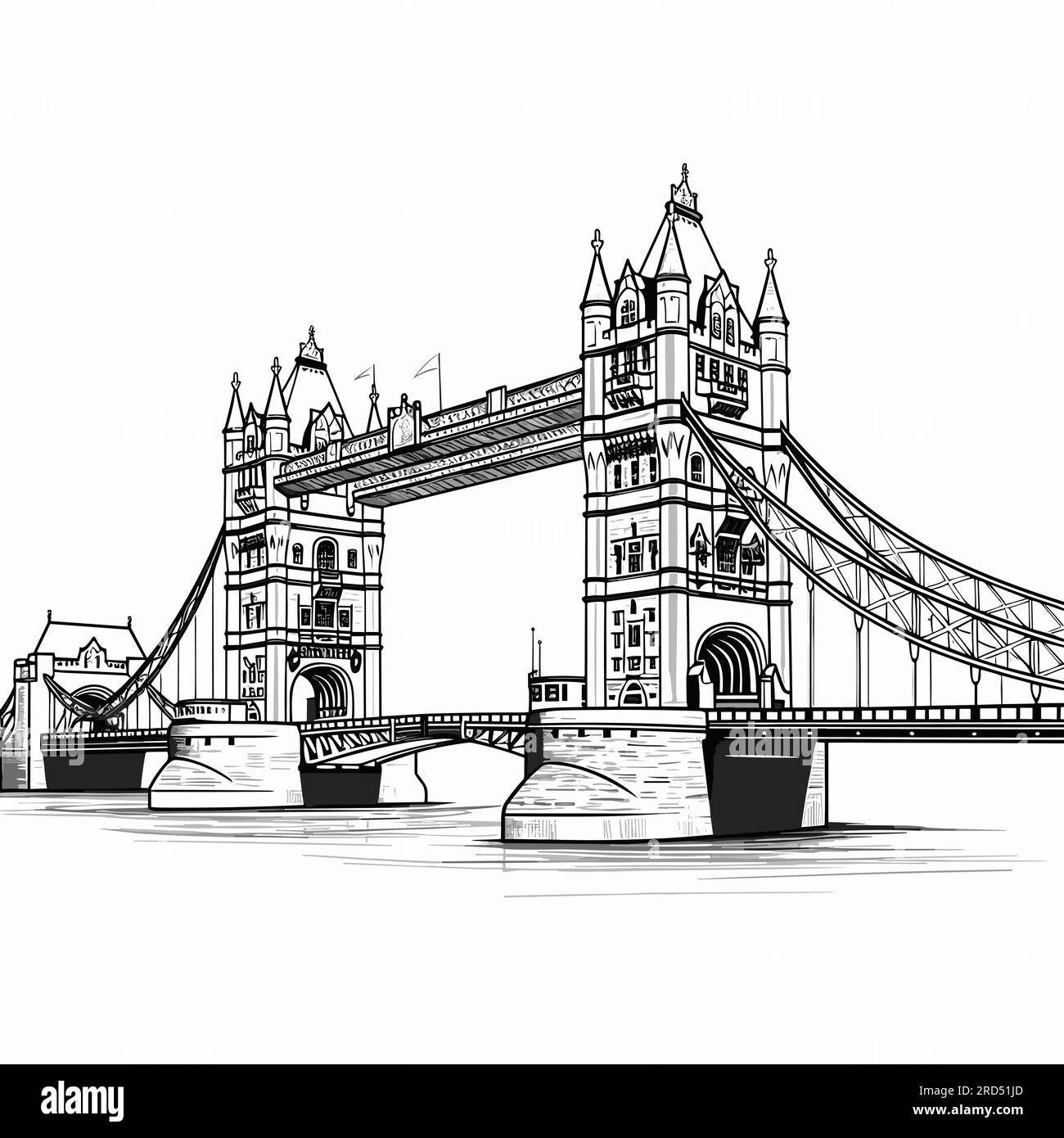 London bridge illustration poster Cut Out Stock Images & Pictures - Alamy