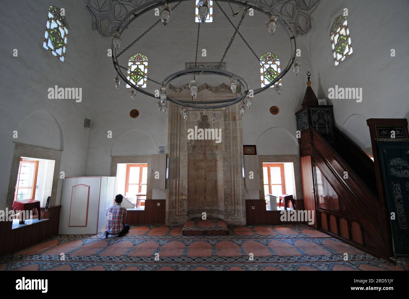 Hacerzade Ibrahim Bey Mosque was built in 1406 in Malkara, Turkey Stock ...