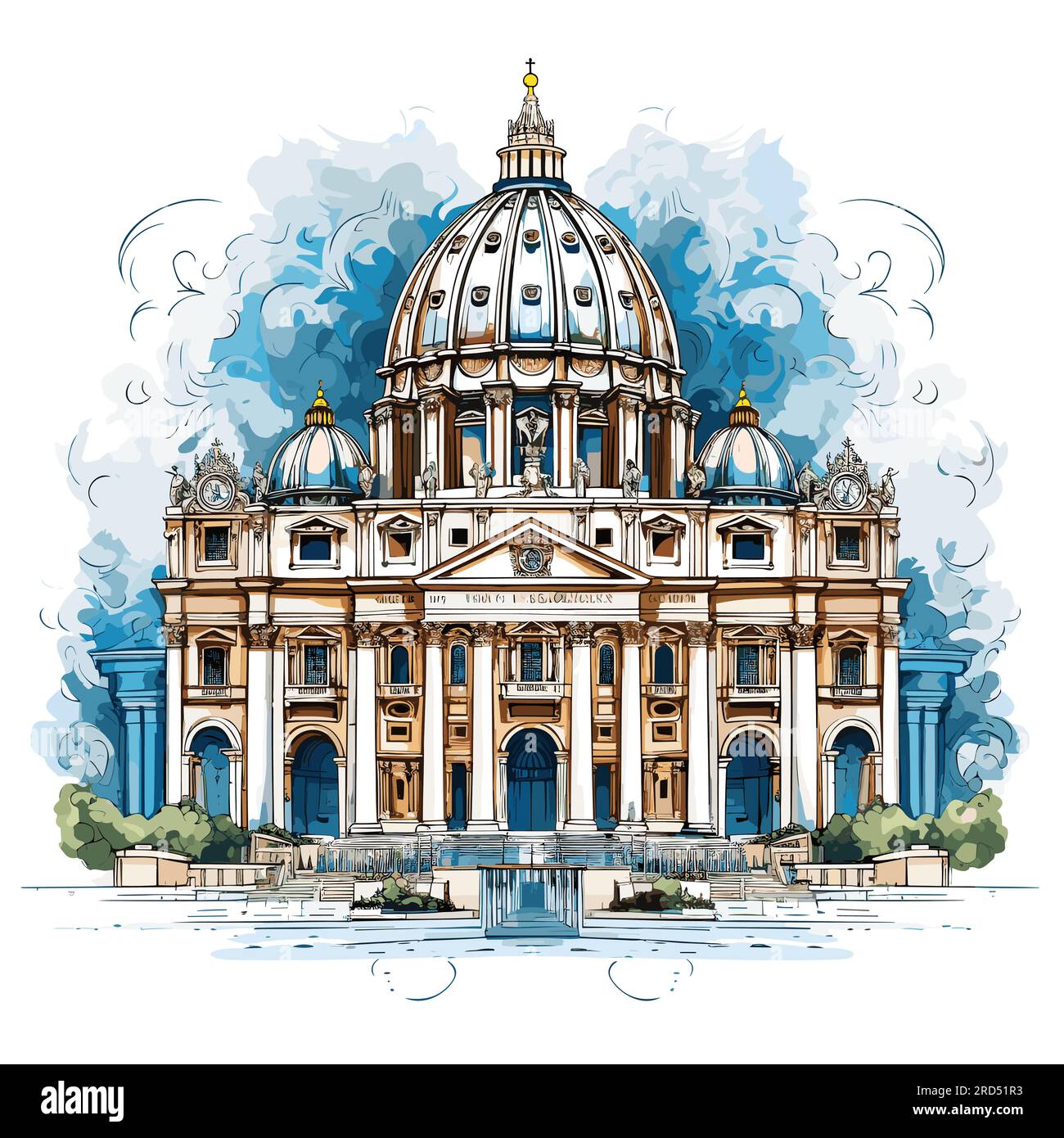 St peters basilica tour Stock Vector Images - Alamy