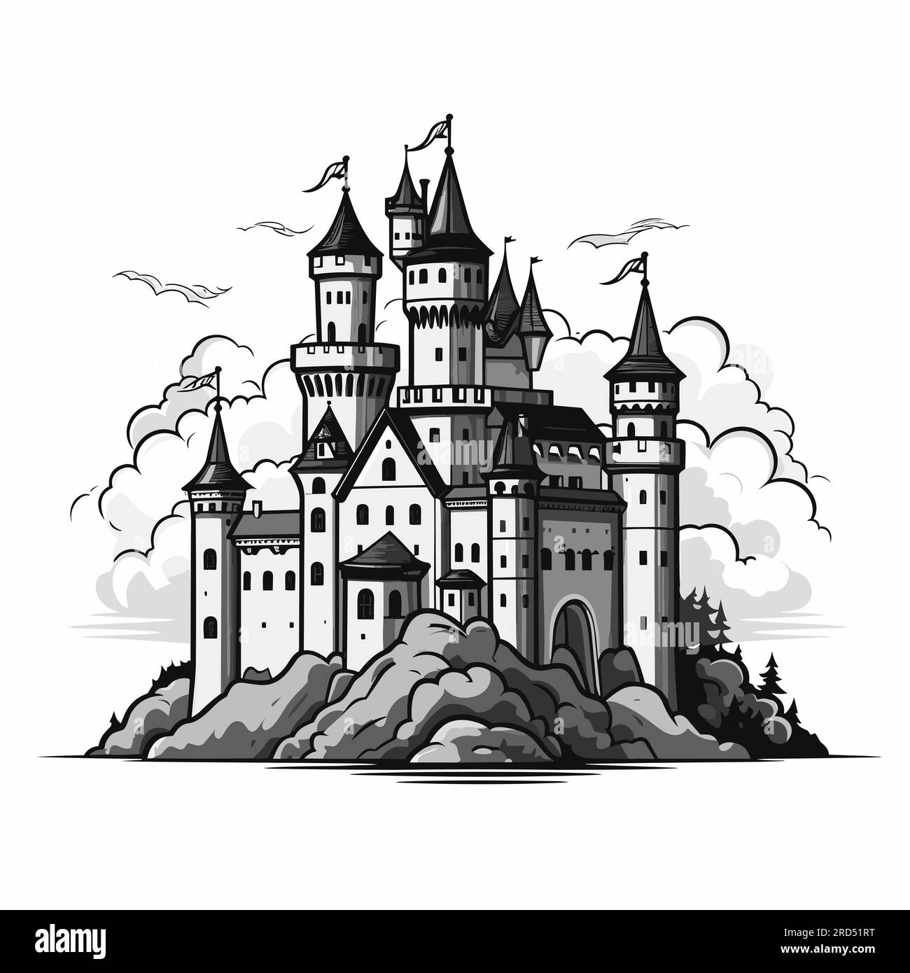 Neuschwanstein castle tour Stock Vector Images - Alamy