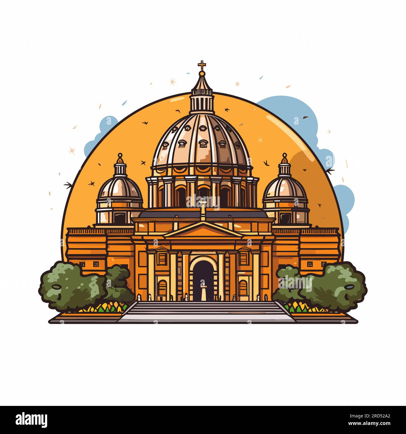 Vatican st peters cathedral rome Stock Vector Images - Alamy