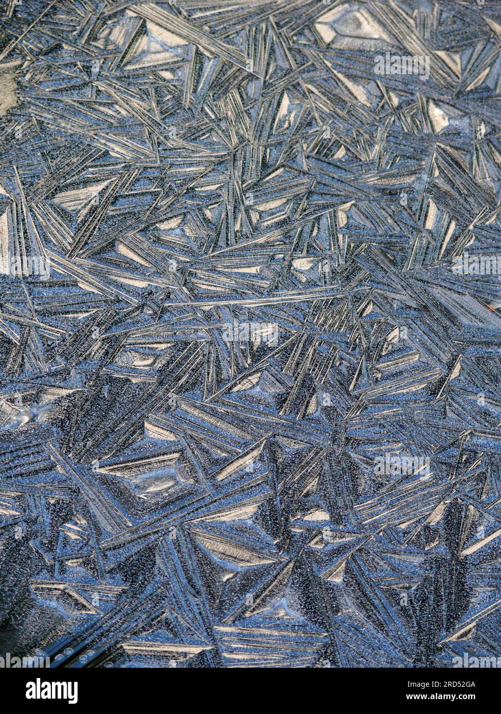 Ice crystals in the garden pond, ice patterns, ice formations, ice ...