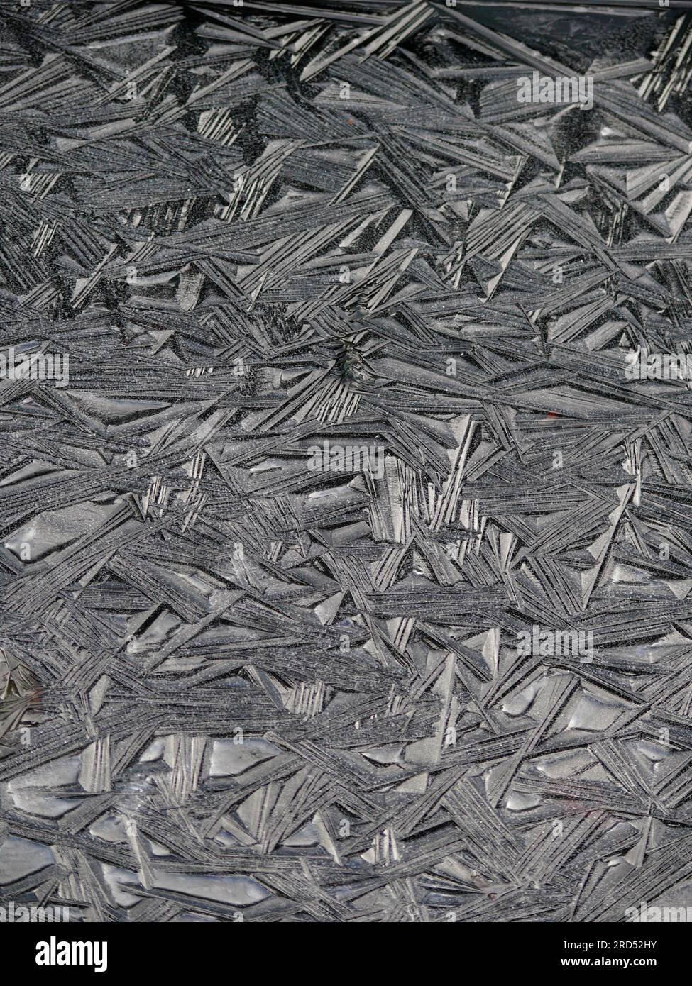 Ice crystals in the garden pond, ice patterns, ice formations, ice ...