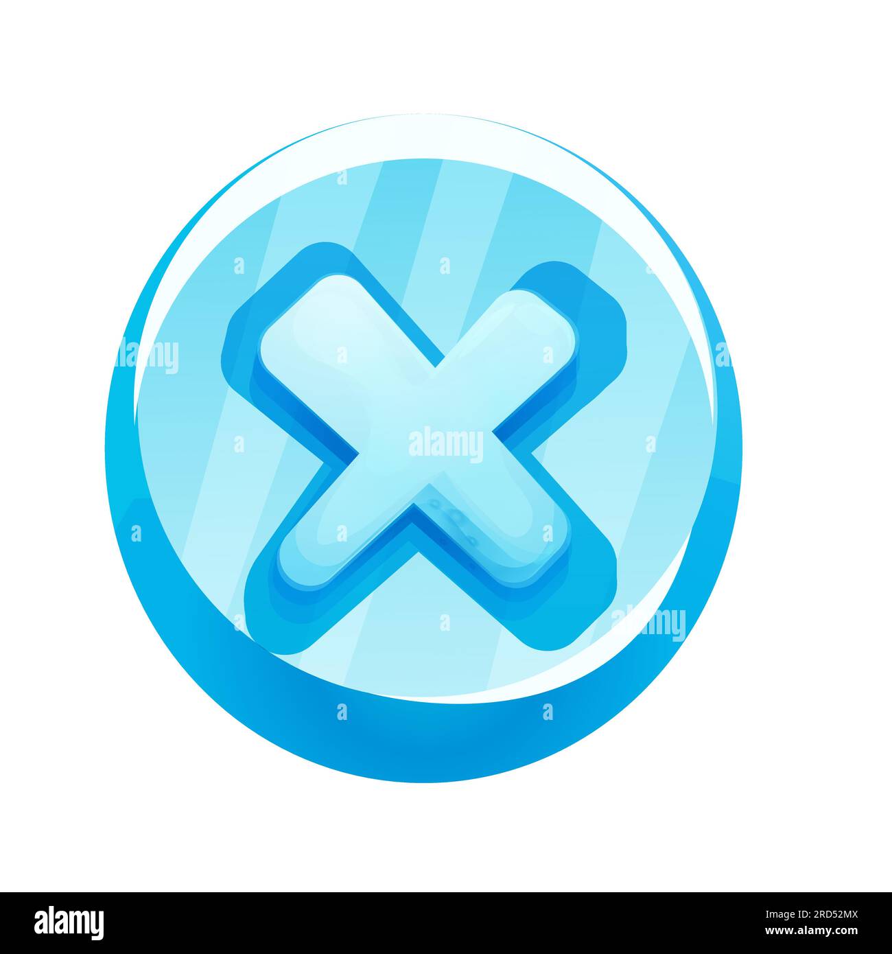 Ice button, frozen frame, level menu in cartoon style isolated on white ...