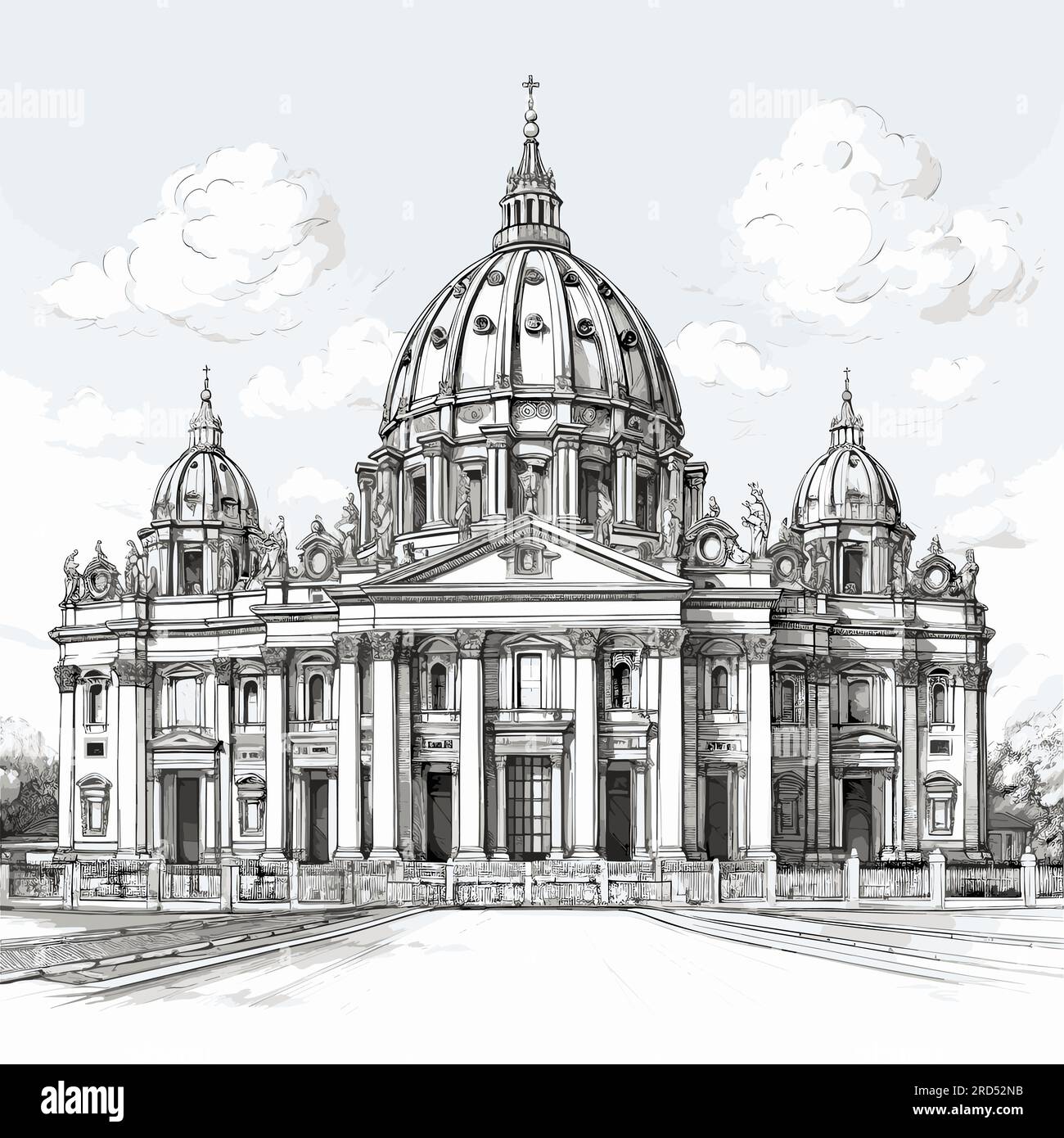 Saint peters basilica Stock Vector Images - Alamy