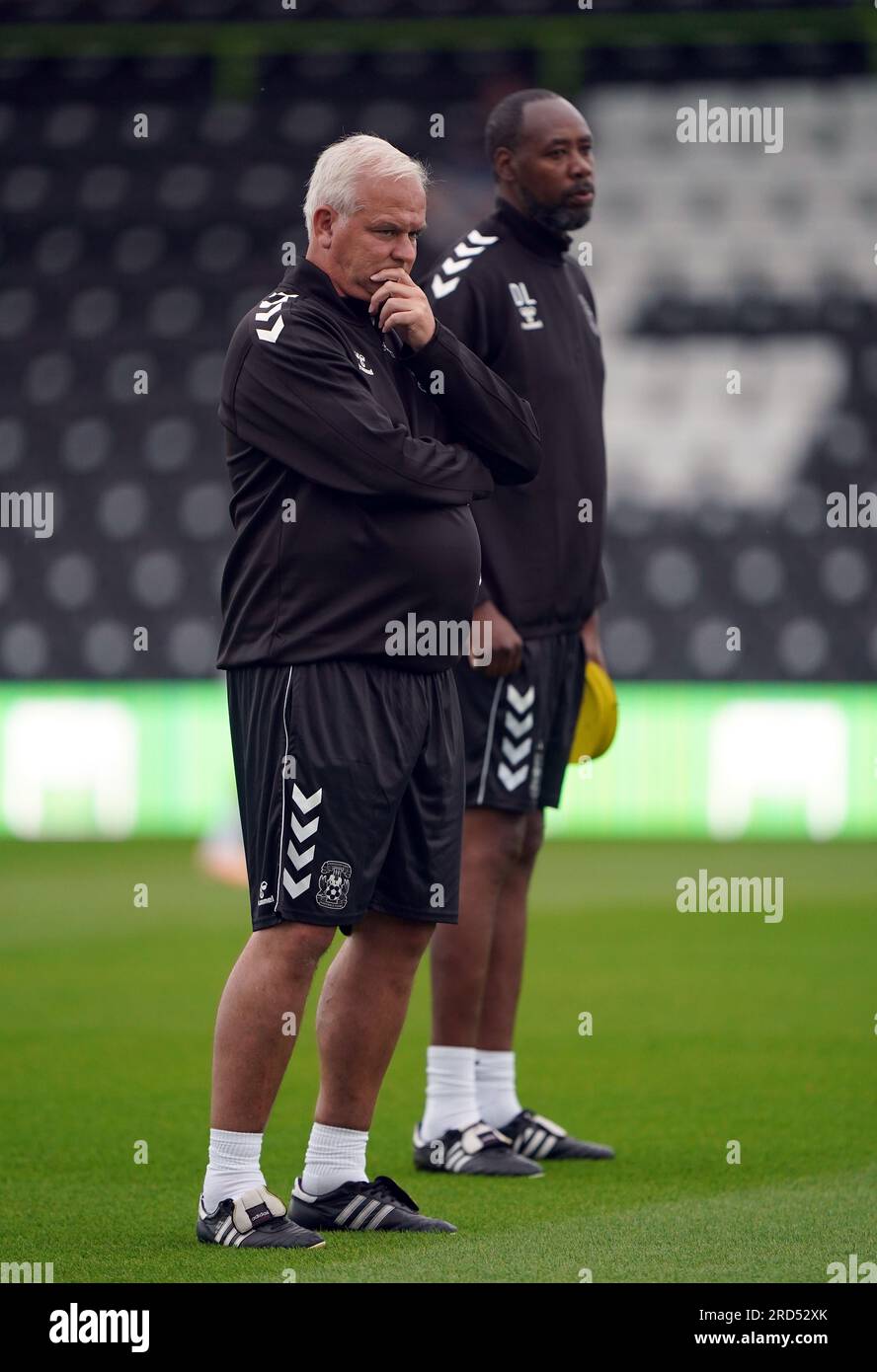 Coventry City assistant managers Adi Viveash and Dennis Lawrence (right ...