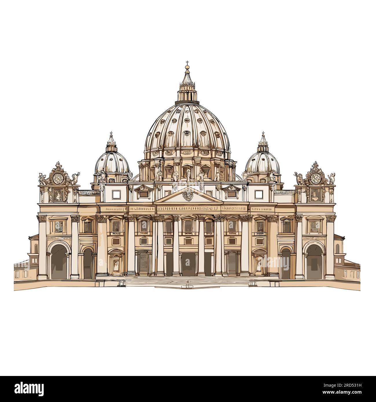 Old Saint Peters Restored Cutaway View