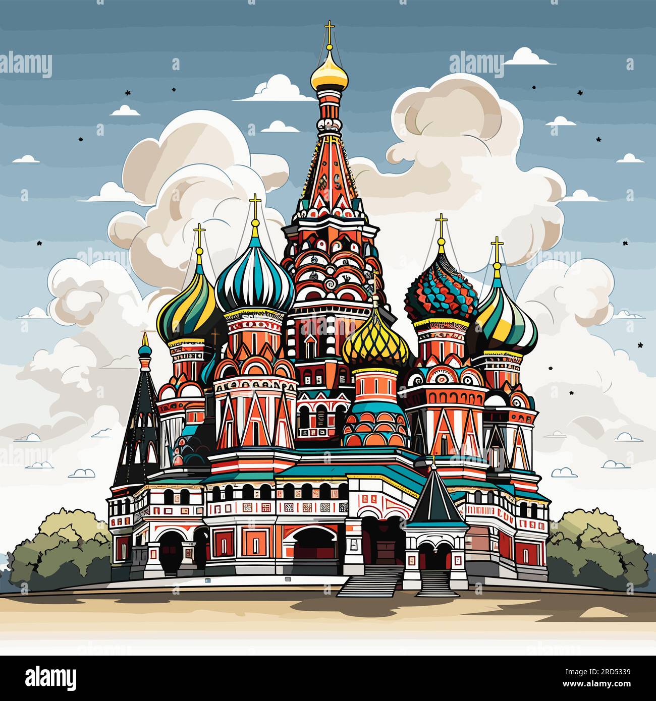 Saint basils cathedral drawing clipart hi-res stock photography and ...