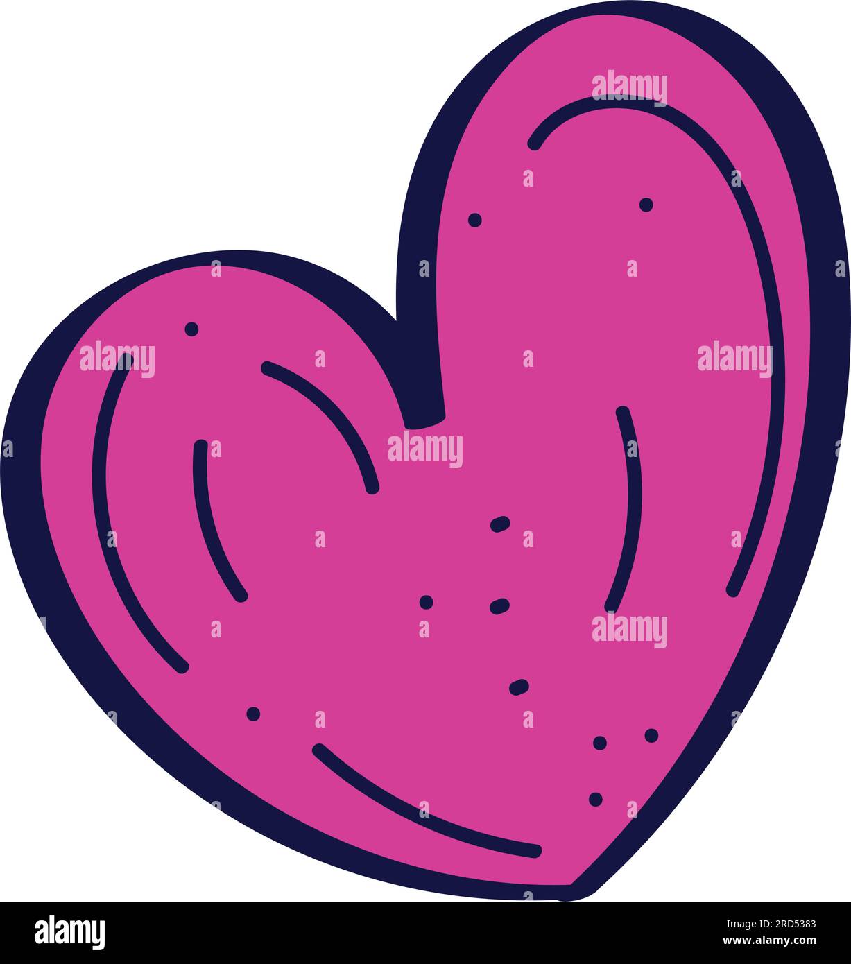 Isolated colored red heart shape icon Vector Stock Vector Image & Art ...