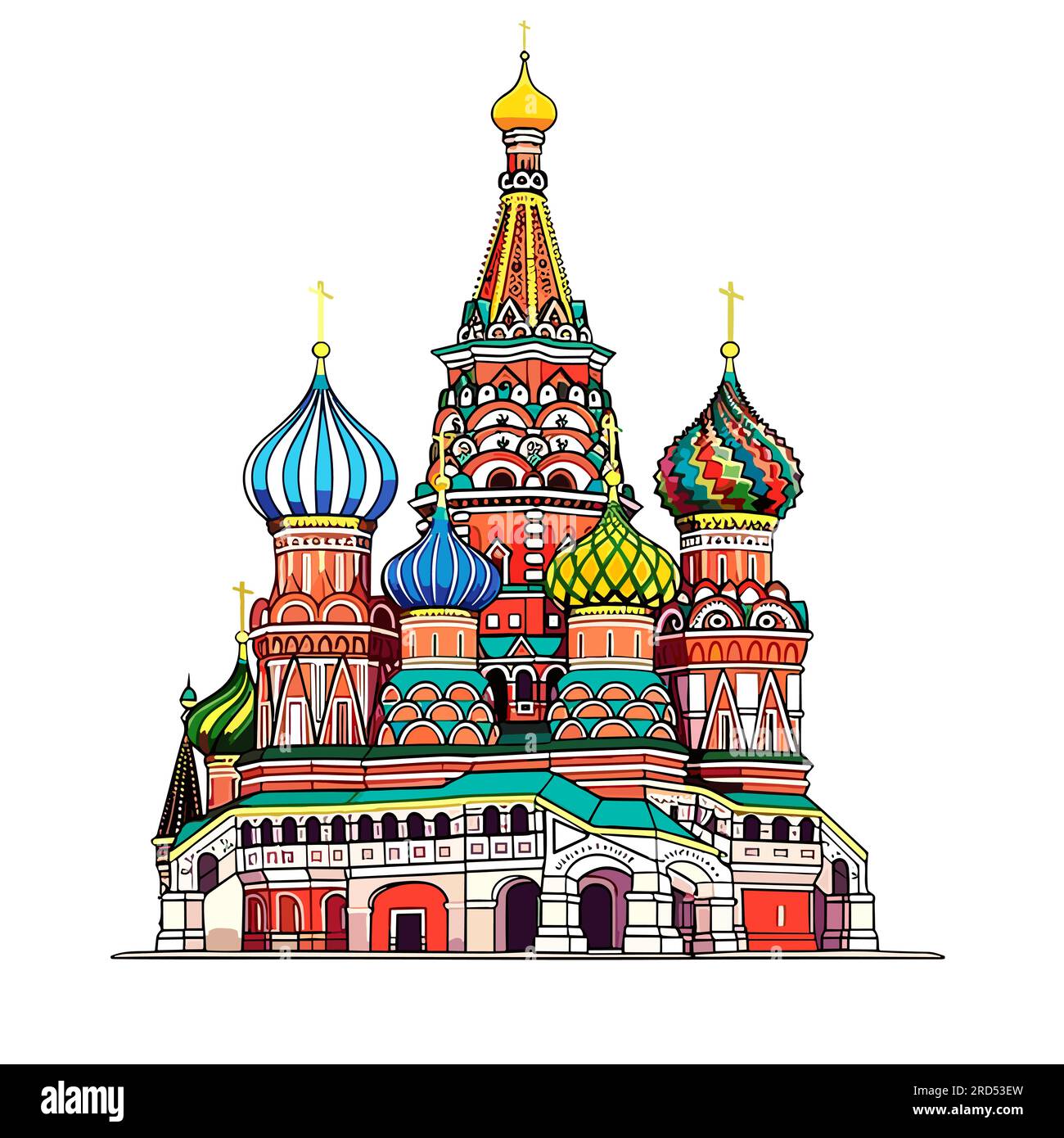 Saint basils cathedral drawing clipart hi-res stock photography and ...