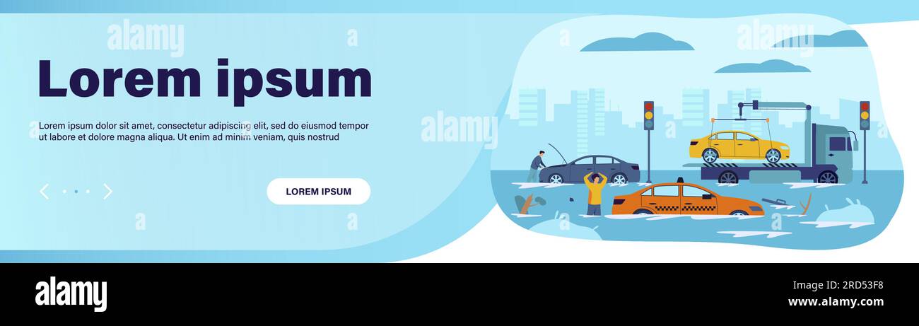 Water flood on city roads Stock Vector Image & Art - Alamy