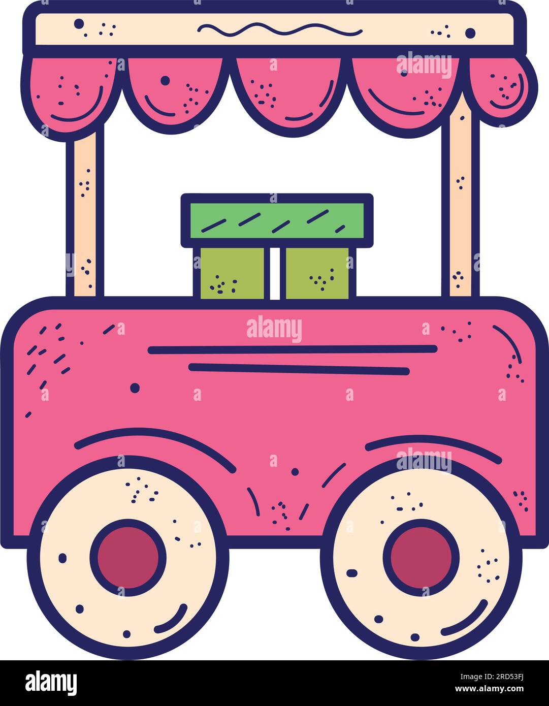 Food cart icon colored Stock Vector Images - Alamy