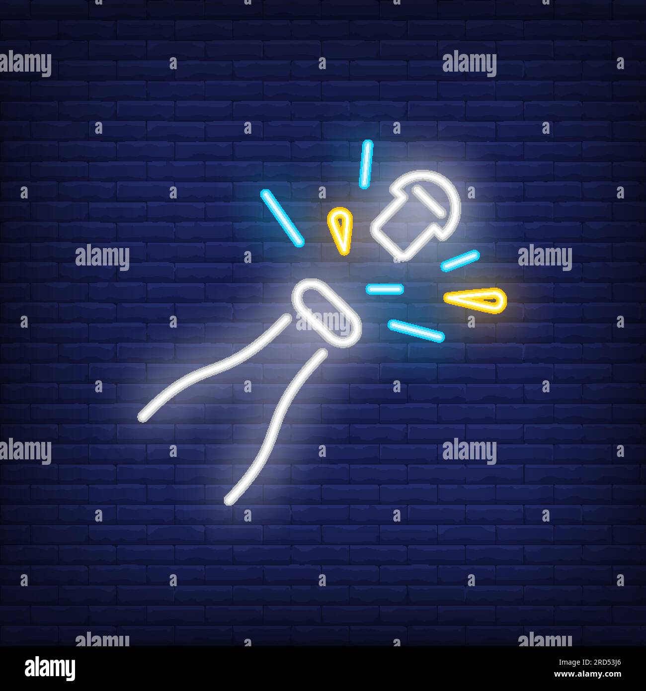 Champagne bottle explosion neon sign Stock Vector Image & Art - Alamy
