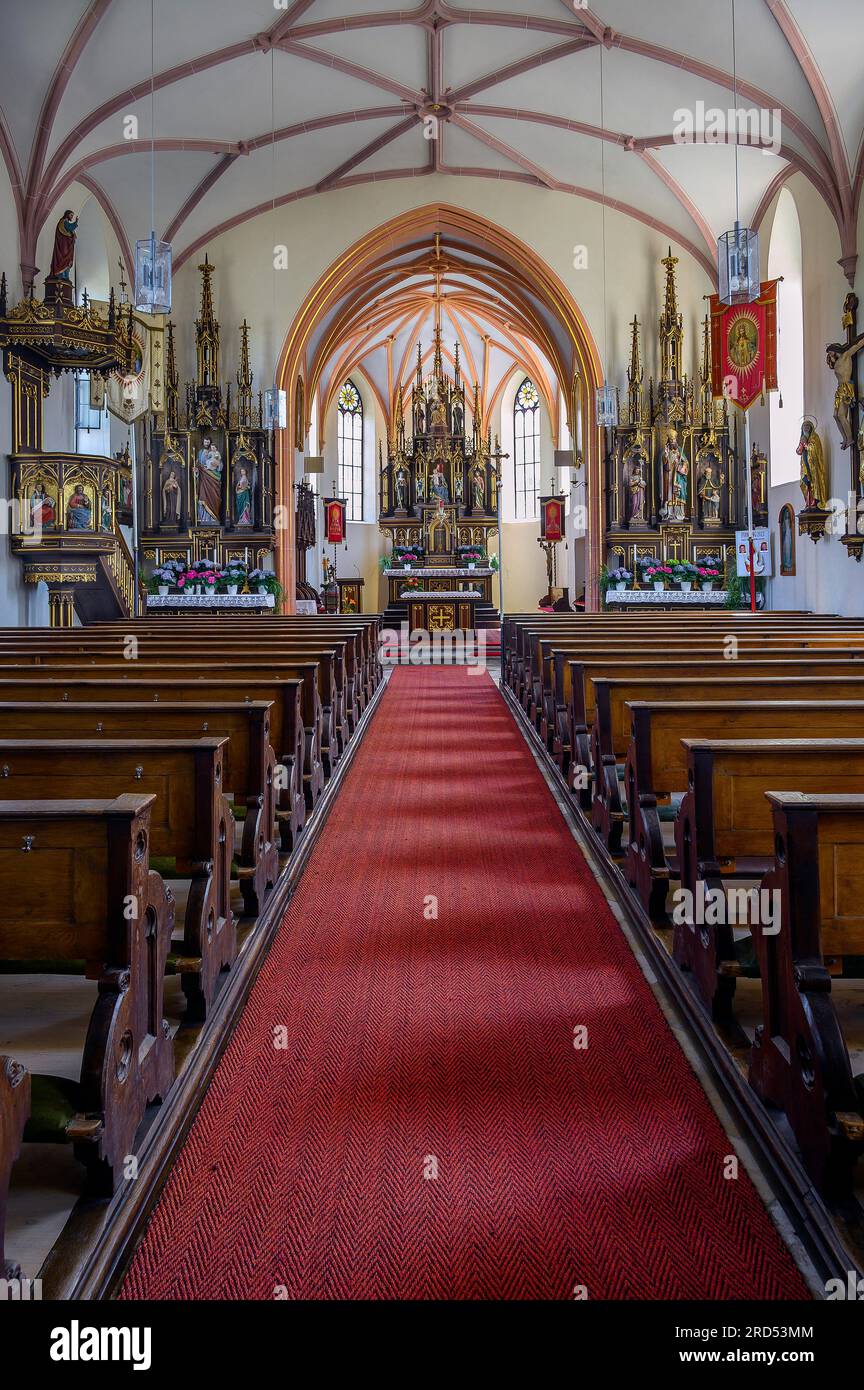 St. Bartholomew's Parish Church, Hopferbach, Allgaeu, Bavaria, Germany ...
