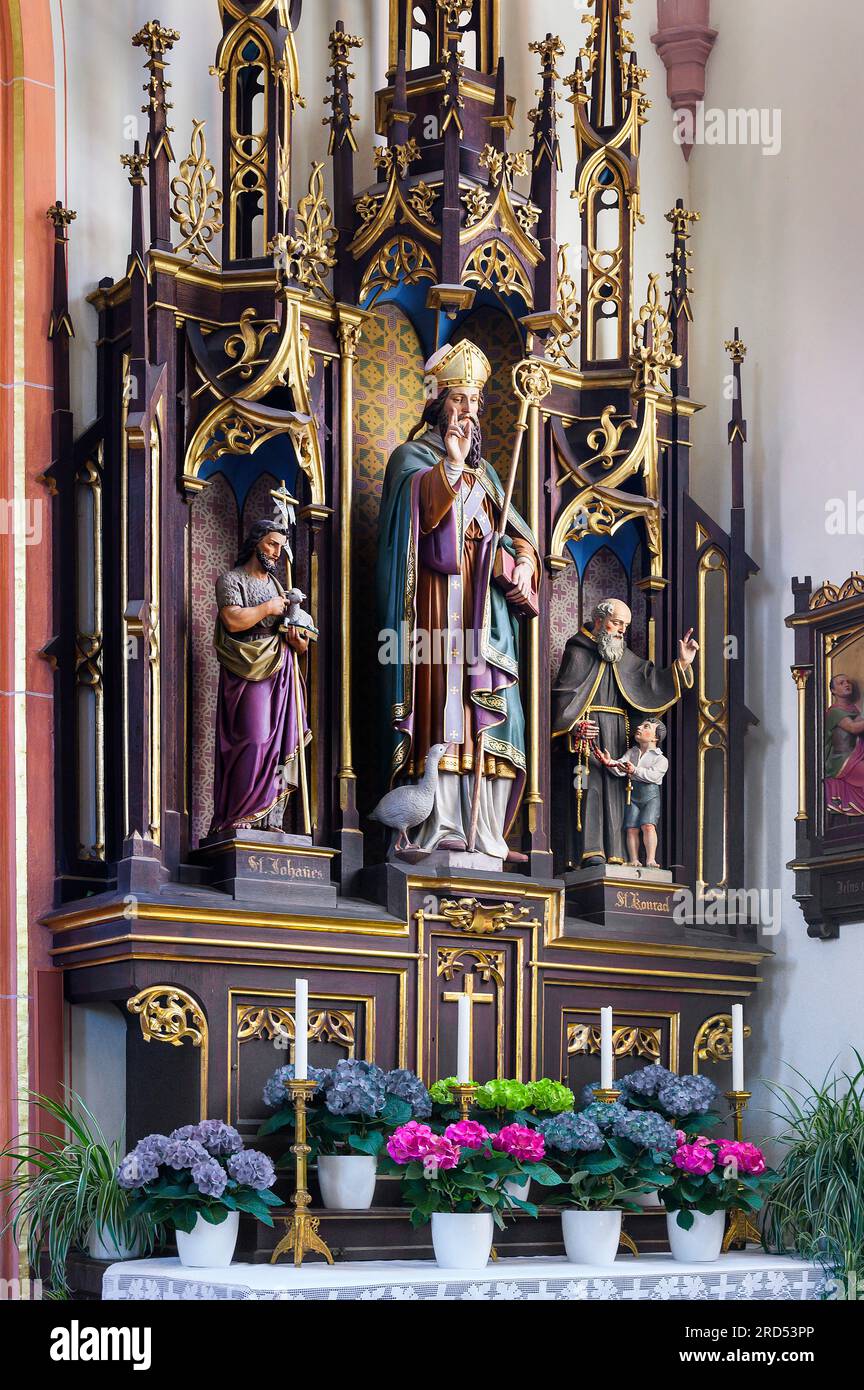 Side altar, St. Bartholomew's Parish Church, Hopferbach, Allgaeu ...